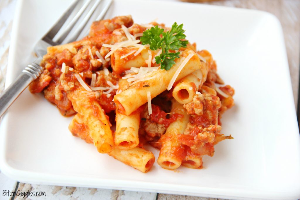 Baked Ziti - Bitz & Giggles