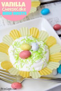 Vanilla Cheesecake Bird Nests - Bitz & Giggles