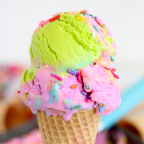 Colorful ice cream store