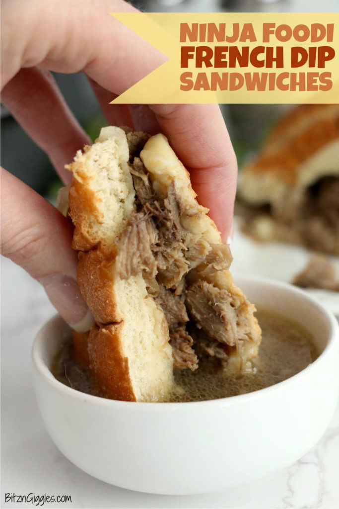 Ninja Foodi French Dip Sandwiches - Bitz & Giggles