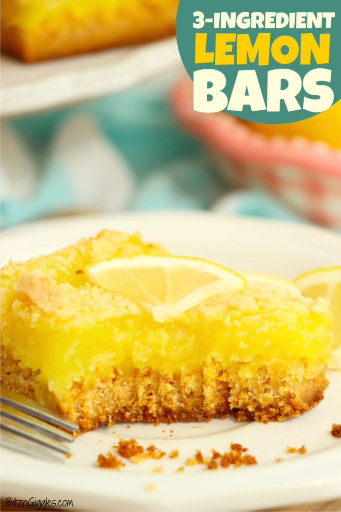3-Ingredient Lemon Bars - Bitz & Giggles