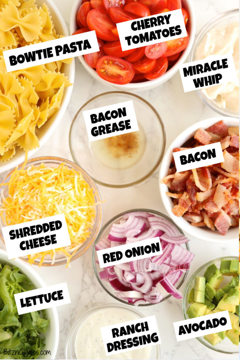 BLT Pasta Salad - Bitz & Giggles