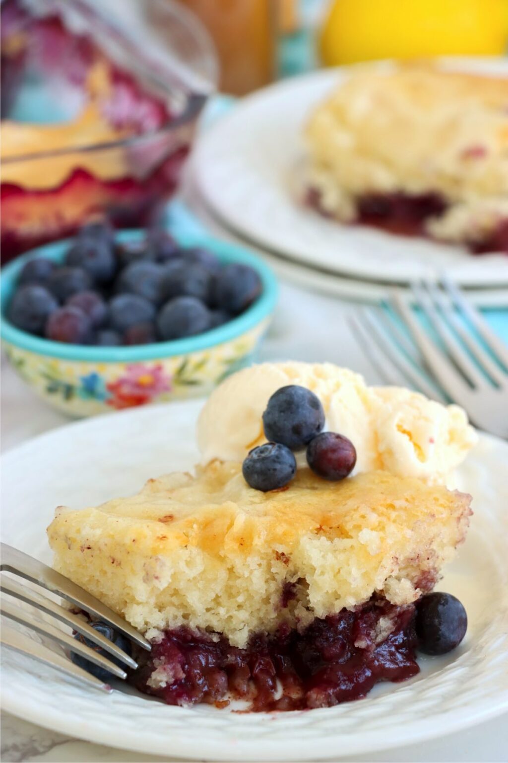 Blueberry Pudding Cake - Bitz & Giggles